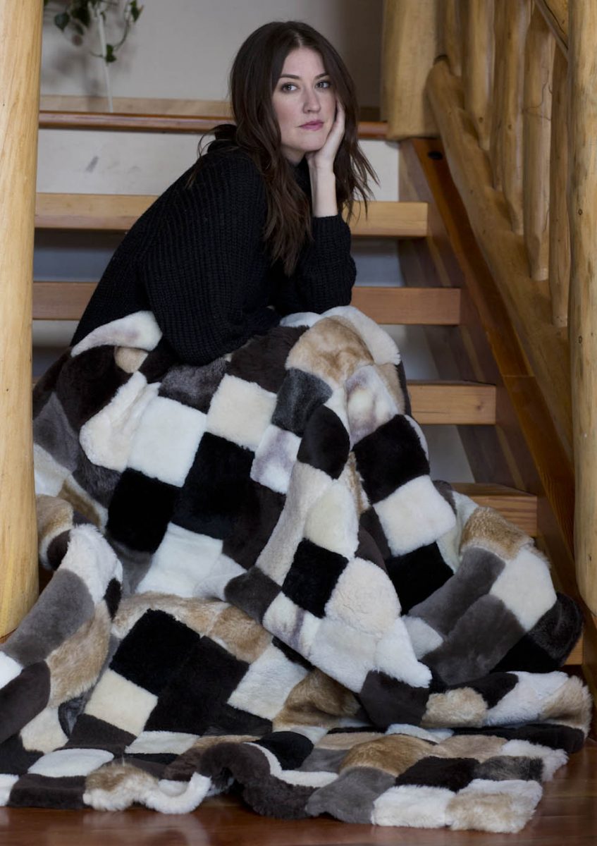 Sheepskin Blanket | Handmade Shearling QuiltThe Sheepherder